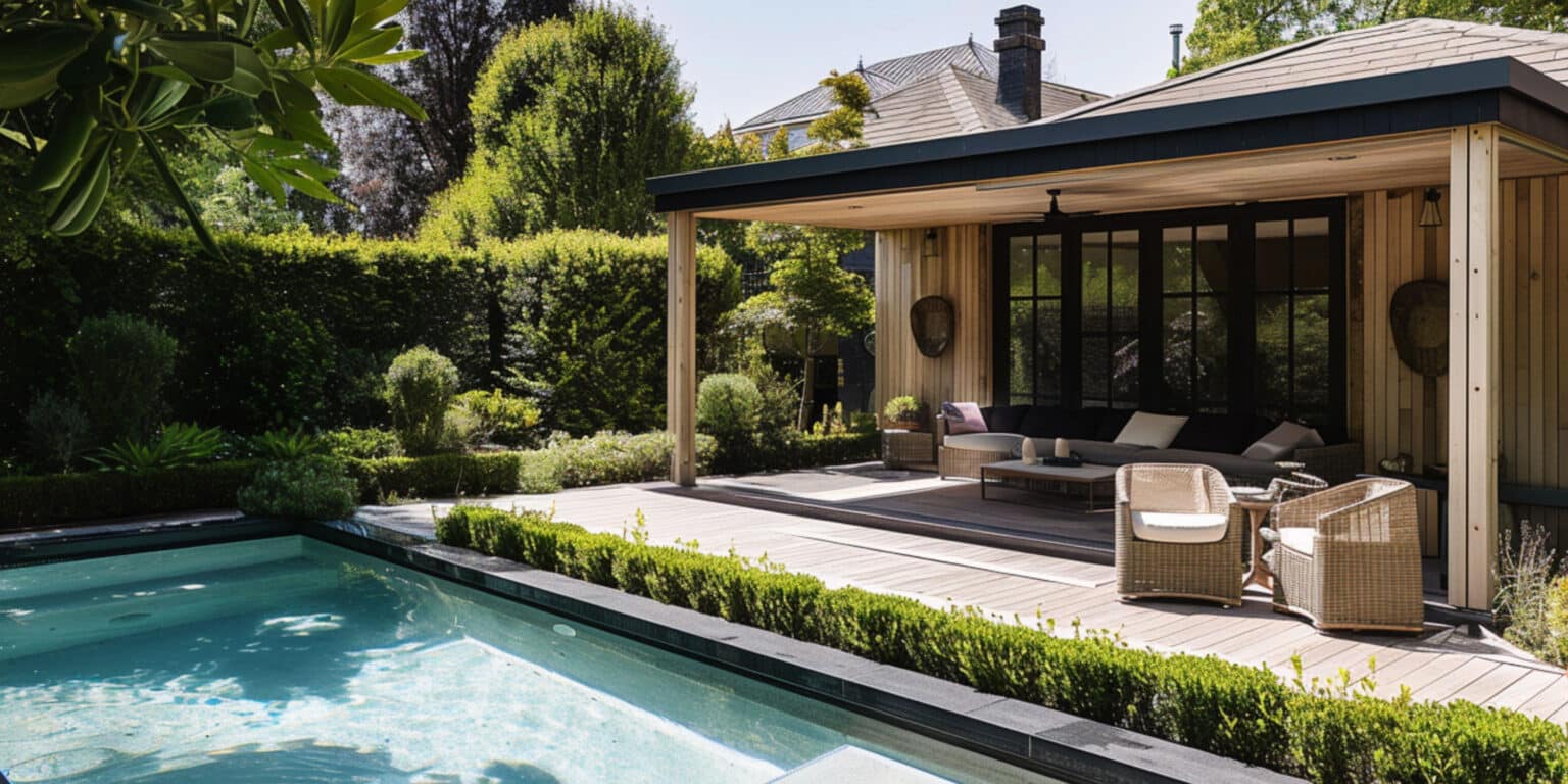 Houten poolhouse: opties & prijzen [+ 4 Voorbeelden]